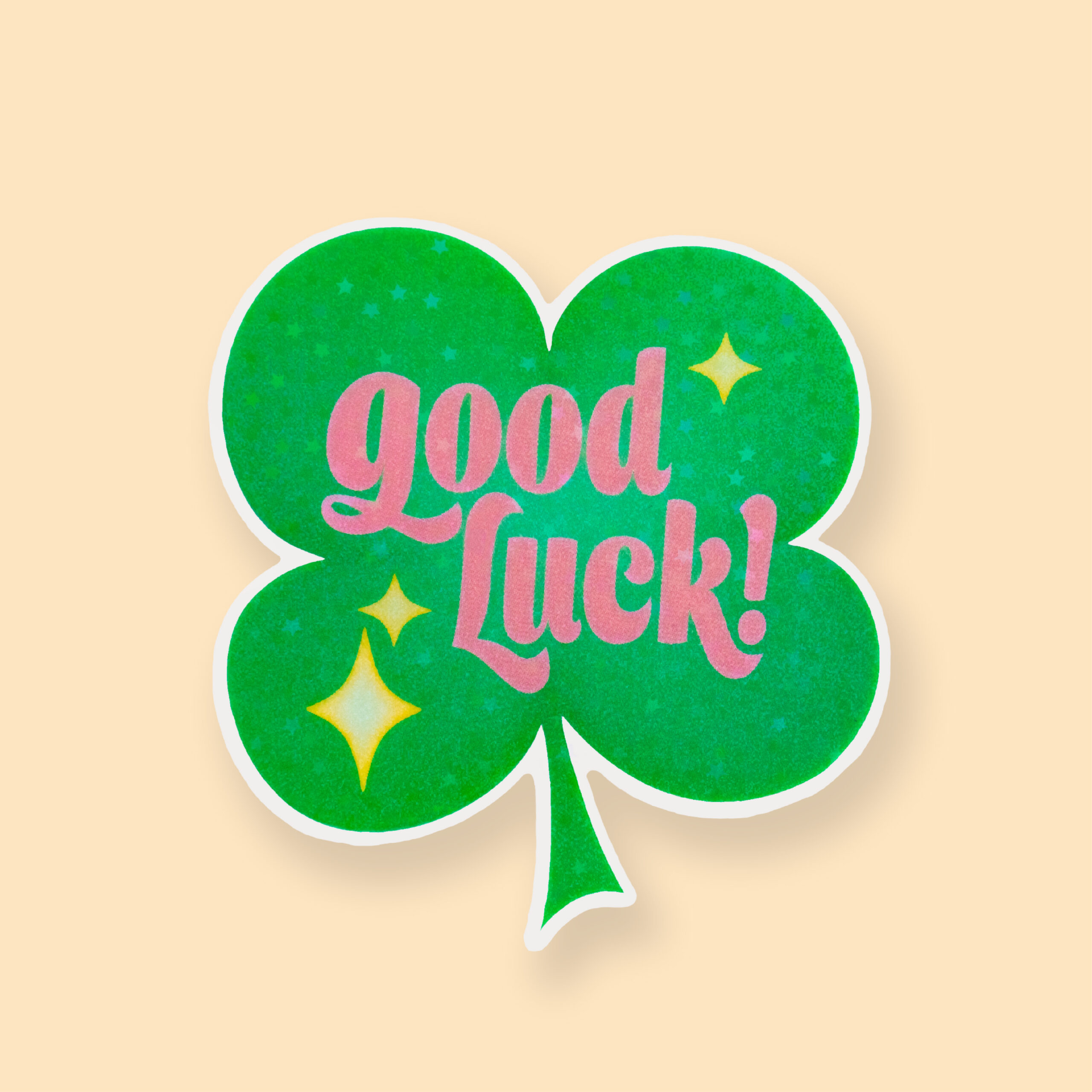 goodluck! - ecovriendelijk - sticker - creatief - recyledmateriaal